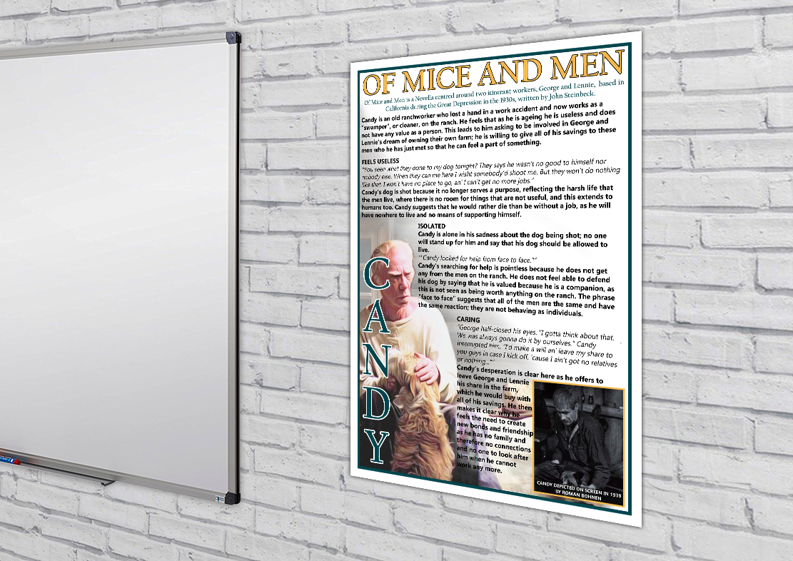 GCSE English Of Mice and Men - 10 A3 Posters – Tiger Moon