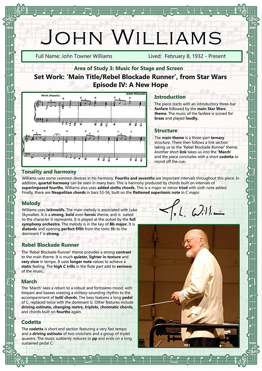 GCSE Music Set Works John Williams - A2 Poster – Tiger Moon