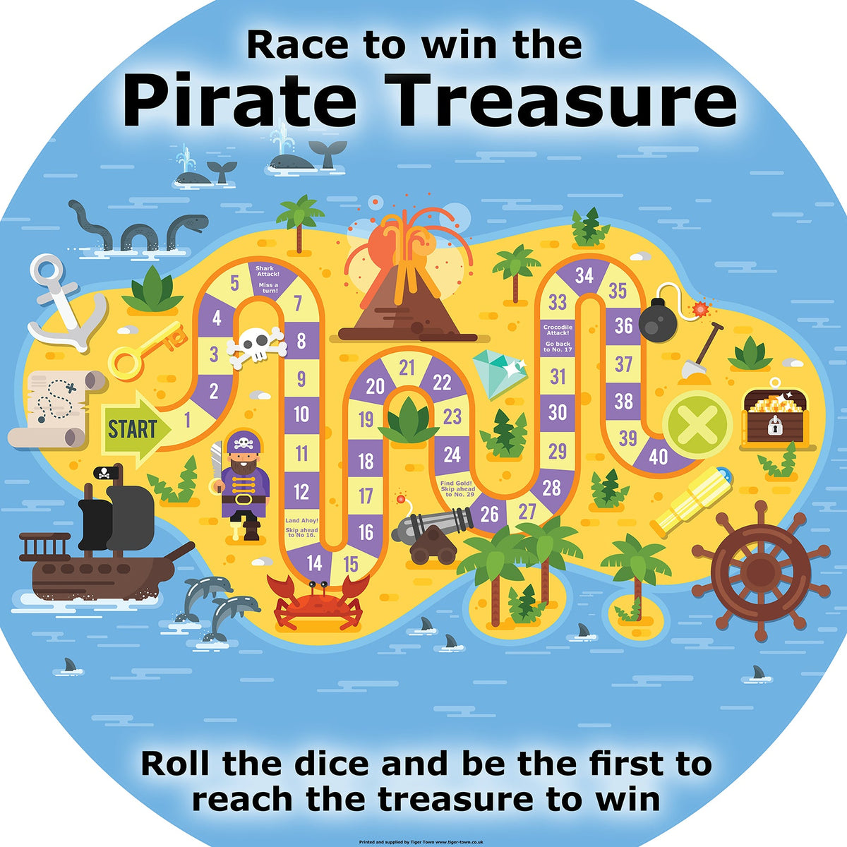 Pirates 'Race to win the Pirate Treasure' Game - Mini Tuff Tray Insert ...