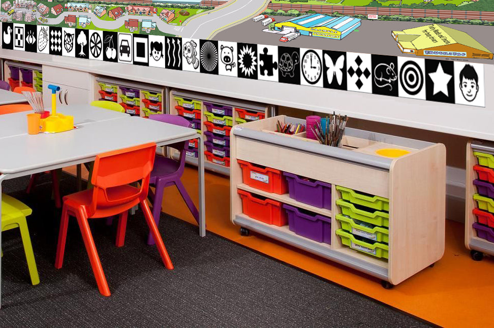 Black & White Sensory Banner - 15cmx390cm - High Quality Vinyl – Tiger Moon