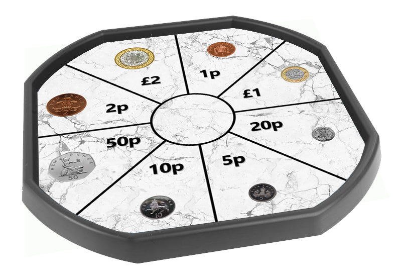 Coin Sorting and Counting Mini Tuff Tray Mat – Tiger Moon