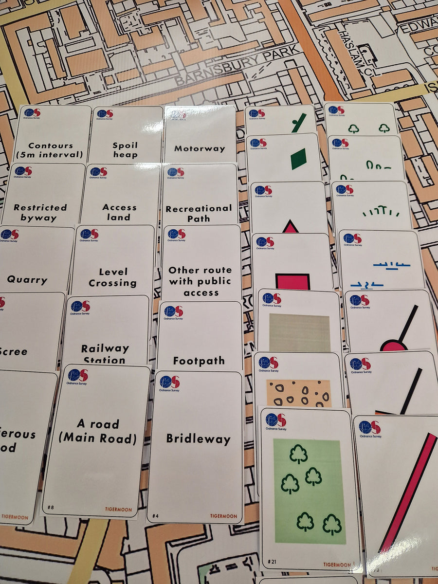 Ordnance Survey Symbols Flash Cards - 1:25k scale - Pack of 180 – Tiger ...