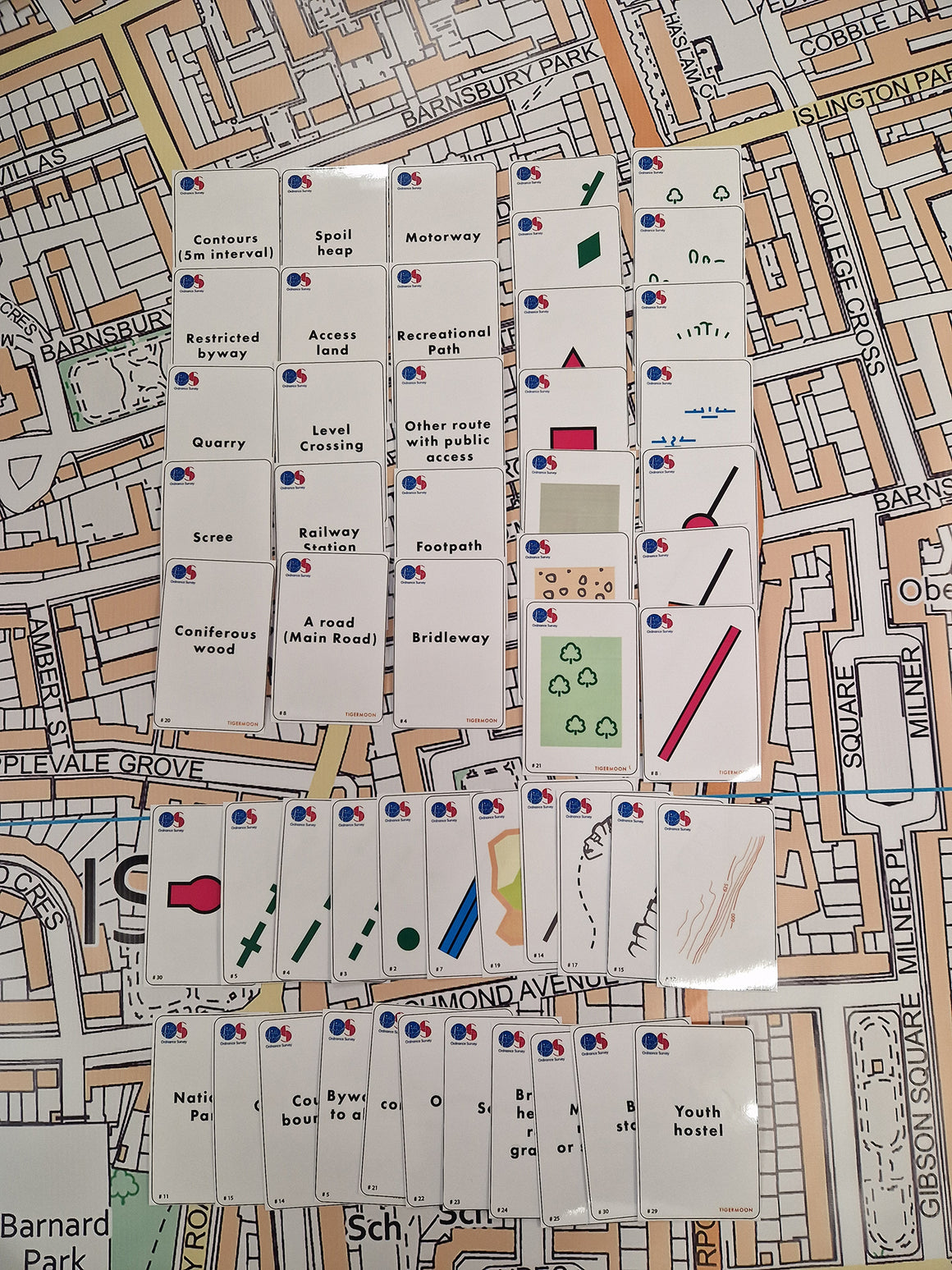 30 Ordnance Survey Maps – Tiger Moon