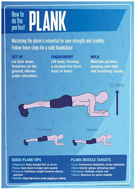 Physical Education - Plank - A2 Poster – Tiger Moon