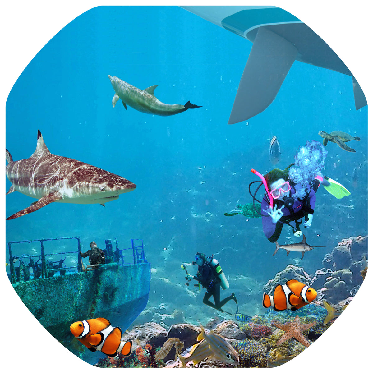 Under Water World Tuff Tray Mat – Tiger Moon