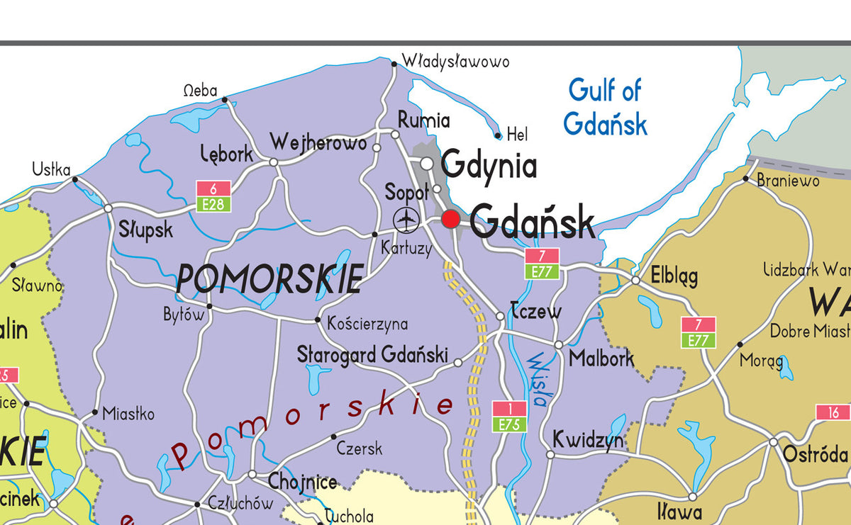 Large Political Map Of Poland Part Of The Polish–Lithuanian
