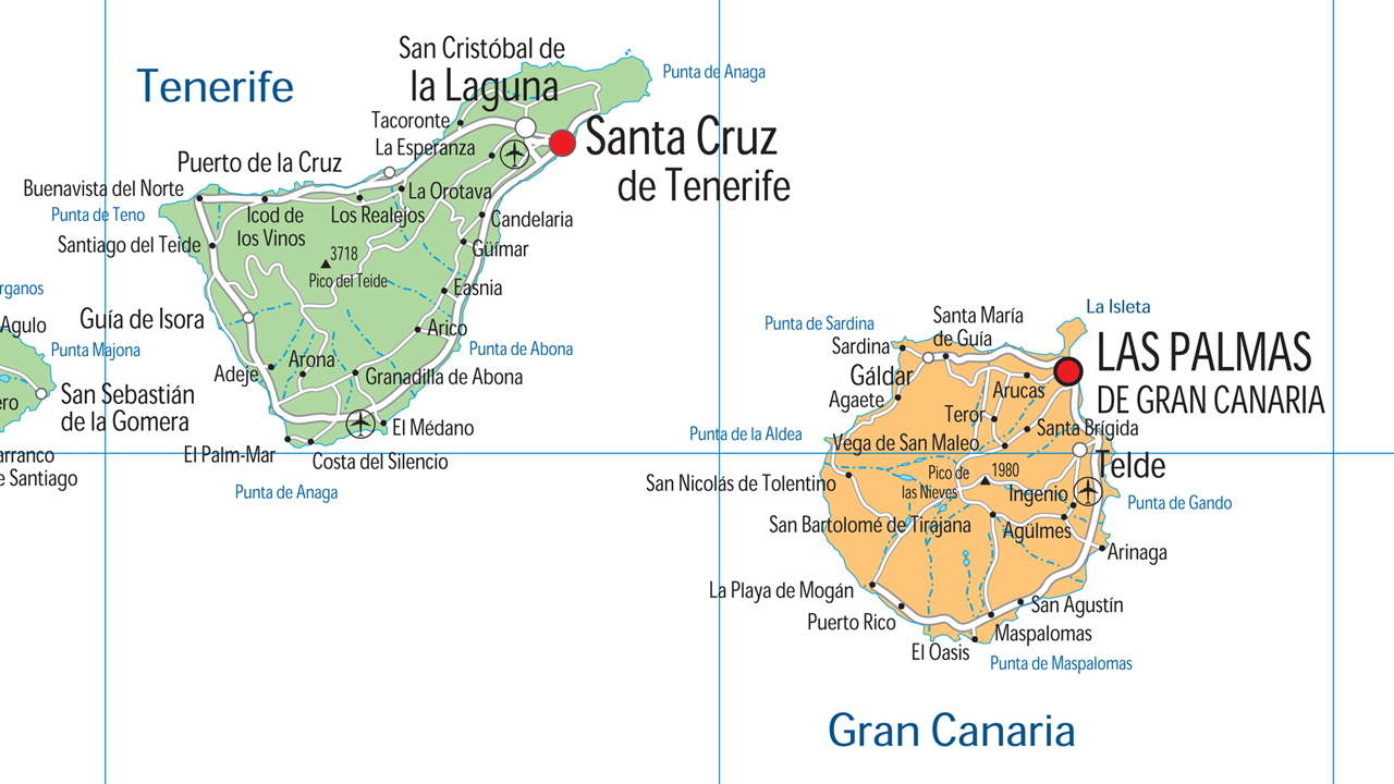 Canary Islands Political Map Western Sahara Laayoune Capital City