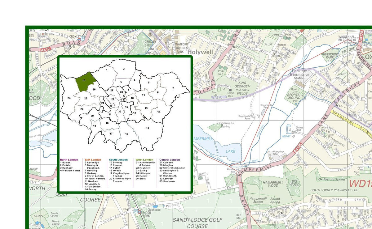 Harrow London Borough Map – Tiger Moon
