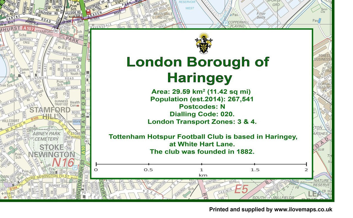Haringey London Borough Map – Tiger Moon