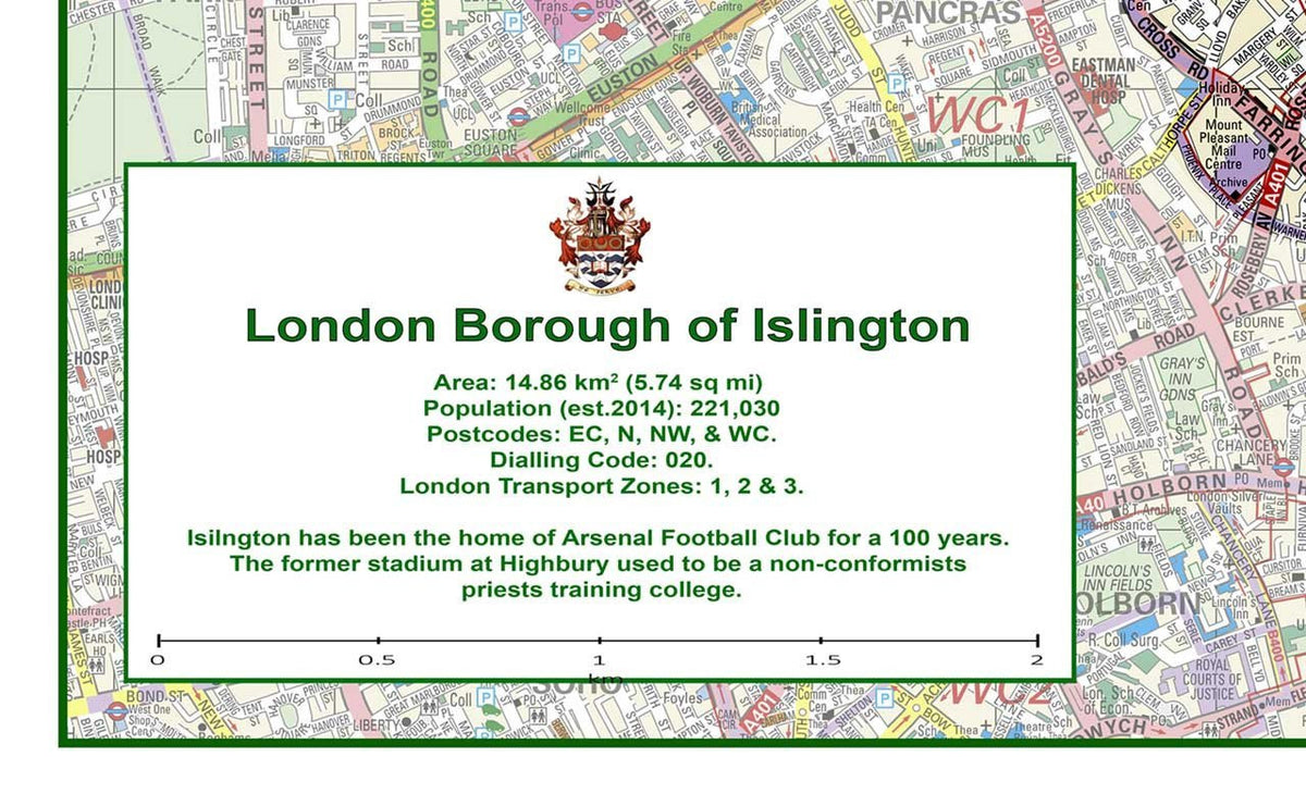 Islington London Borough Map – Tiger Moon
