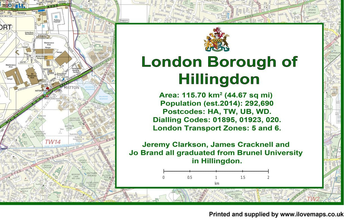 Hillingdon London Borough Map – Tiger Moon