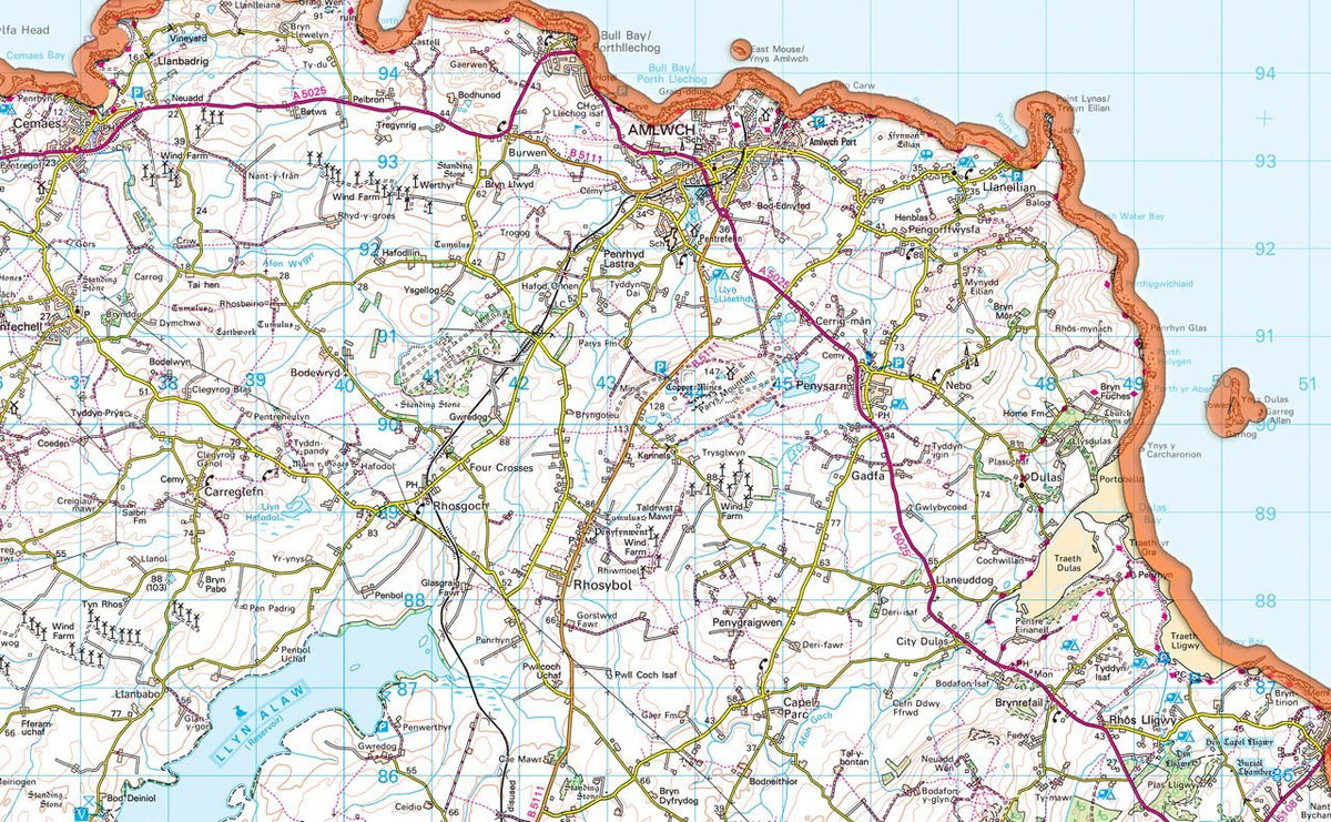 Isle Of Anglesey County Map – Tiger Moon