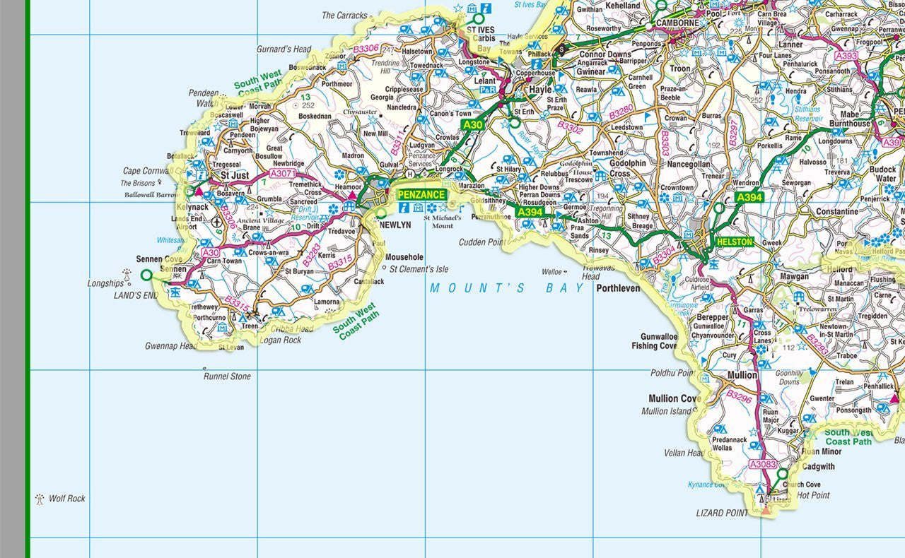 Detailed Map Of Cornwall England Interactive Map Of Cornwall, England