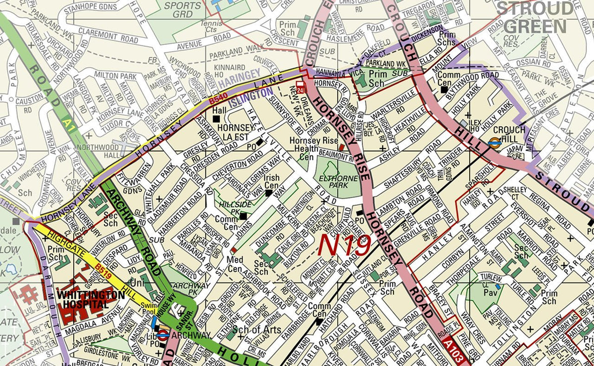 Islington London Borough Map – Tiger Moon