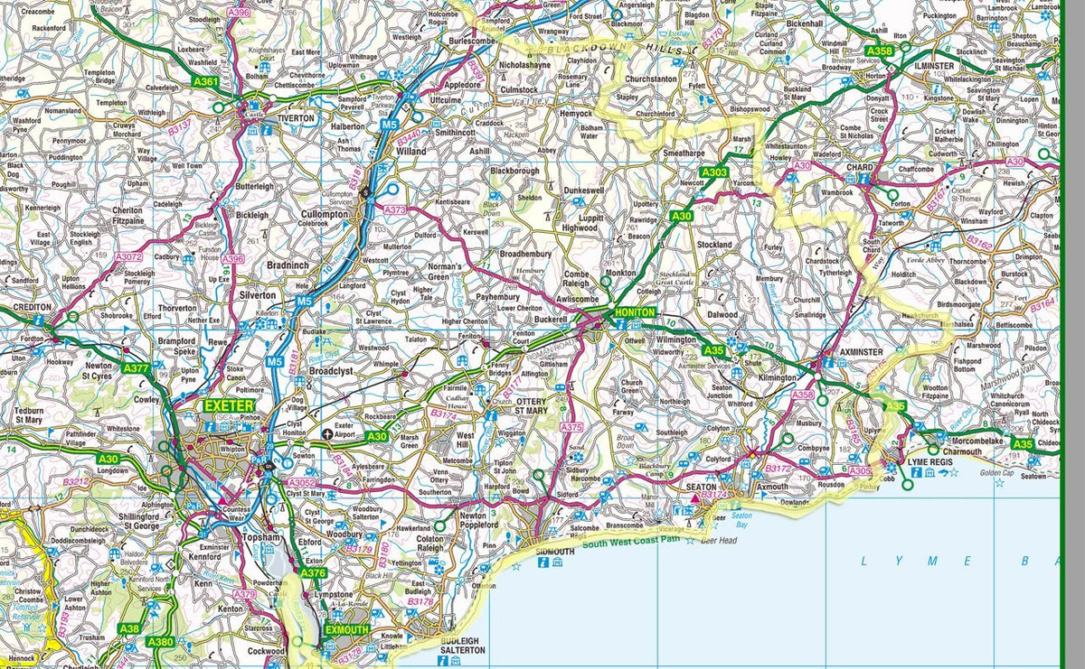 Devon County Map Tiger Moon