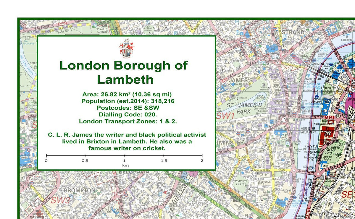 Lambeth London Borough Map – Tiger Moon