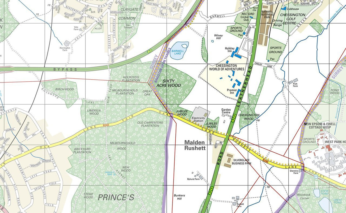Kingston upon Thames London Borough Map – Tiger Moon