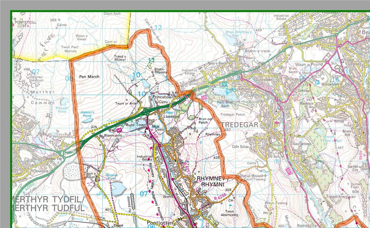 Caerphilly County Map – Tiger Moon