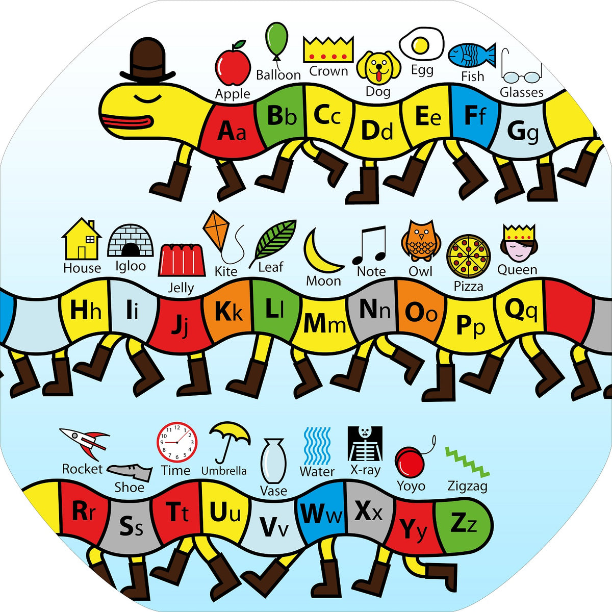 Alphabet Centipede Literacy Tuff Tray Mat – Tiger Moon