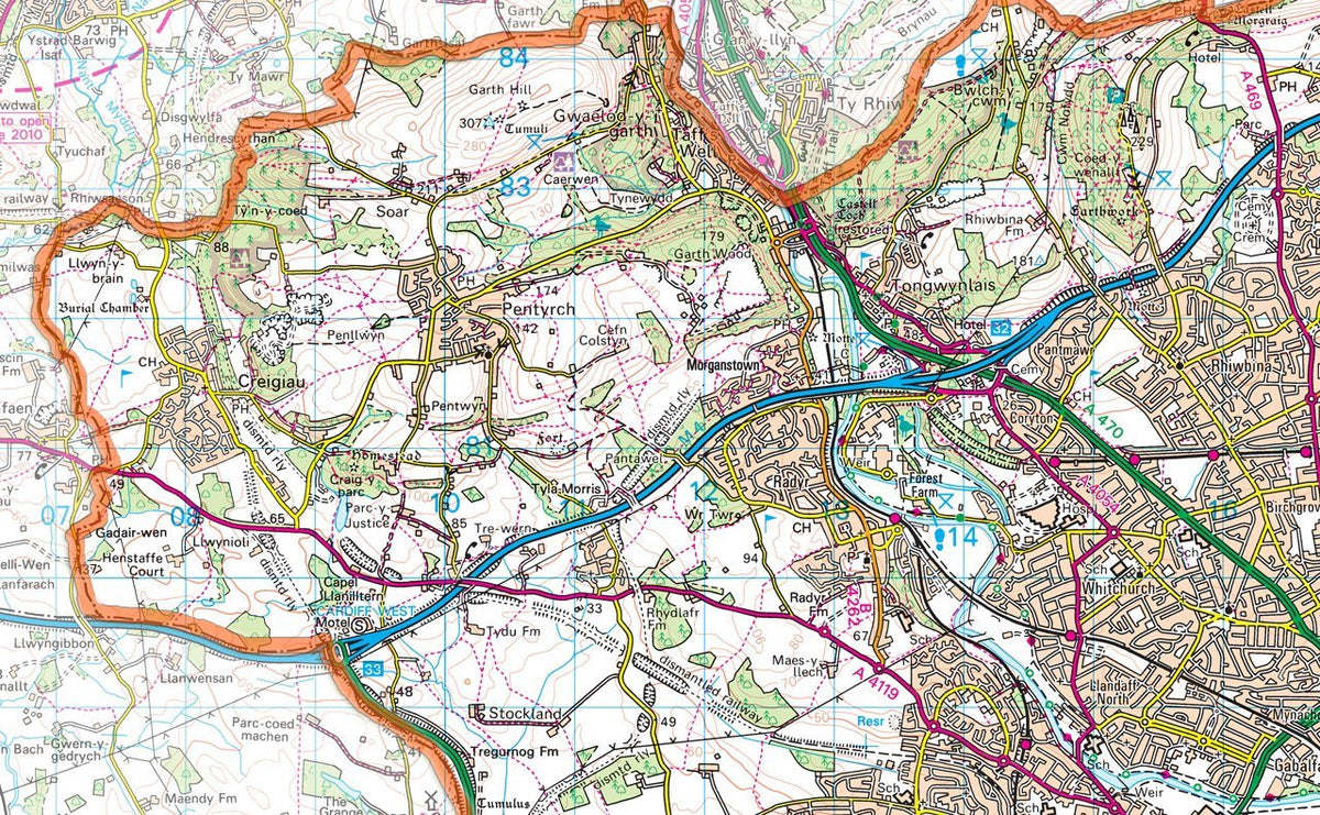 Cardiff County Map – Tiger Moon