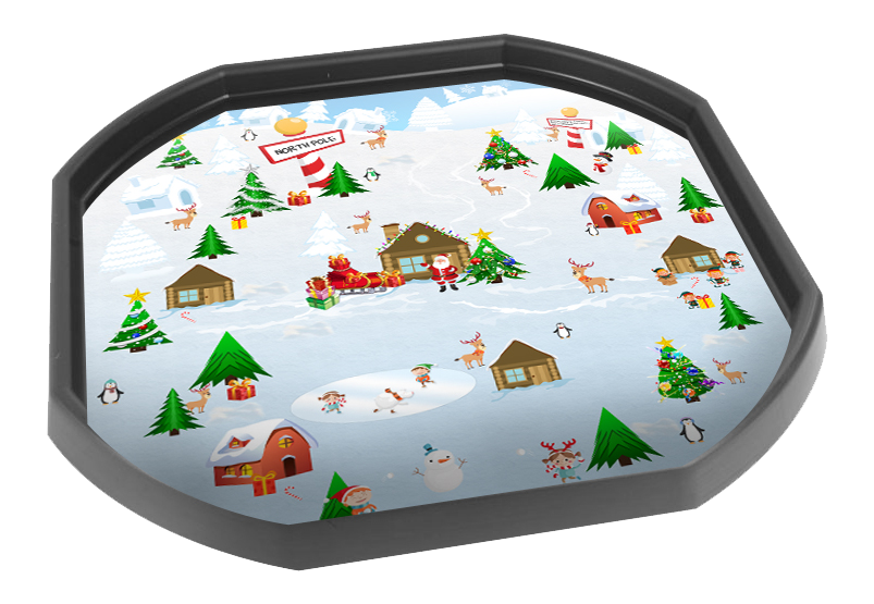 North Pole Christmas Scene Tuff Tray Mat Insert – Tiger Moon