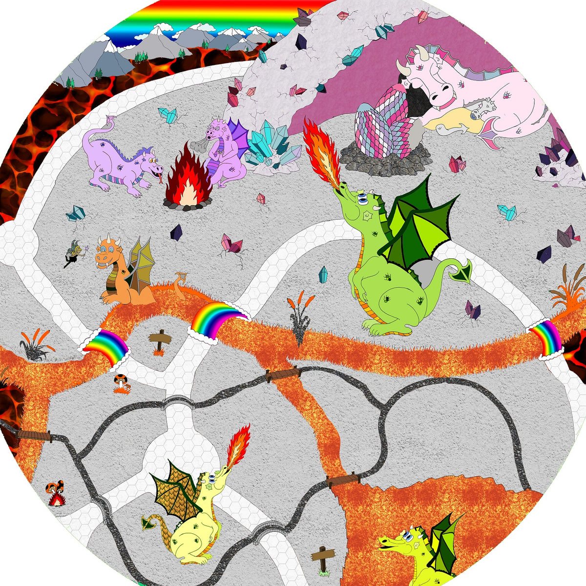 Dragon Blaze Cave Tuff Tray Mat Insert – Tiger Moon