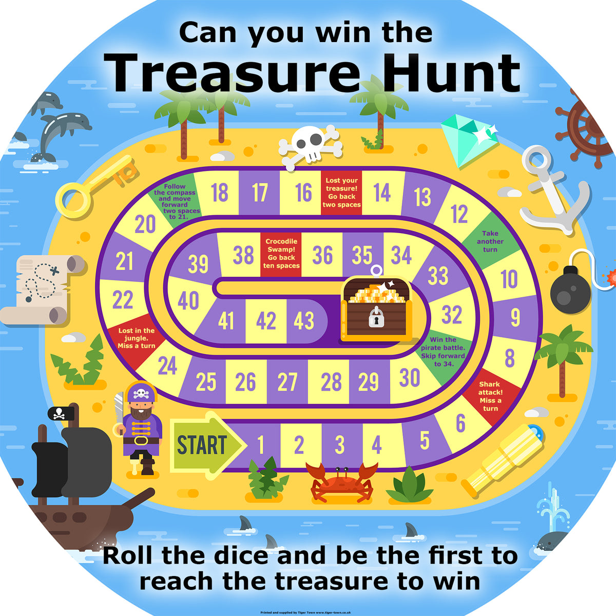 Pirates - 'Can you win the treasure hunt' Game - Tuff Tray Insert ...
