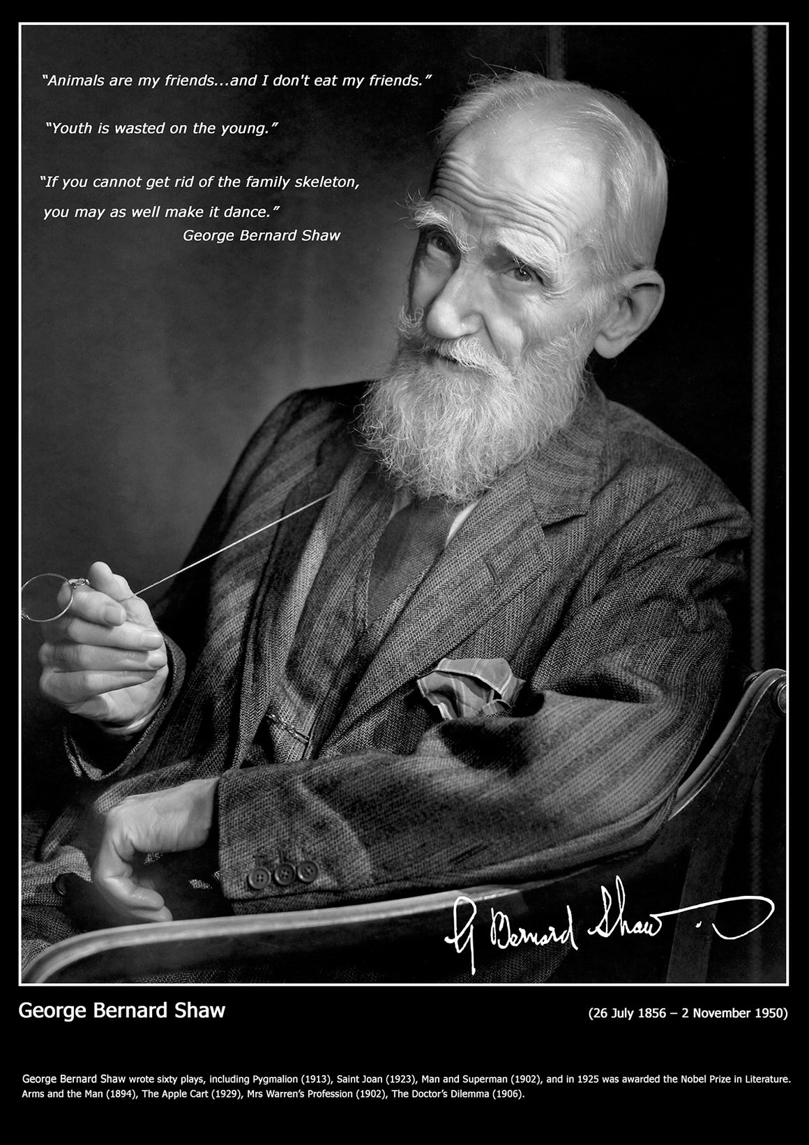 George Bernard Shaw Poster A2 – Tiger Moon