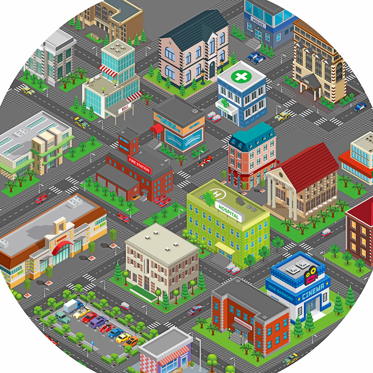 Block Town Style Tuff Tray Mat MINI – Tiger Moon