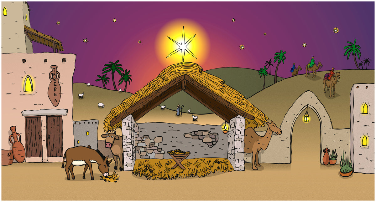 Stable Clipart Nativity Scene
