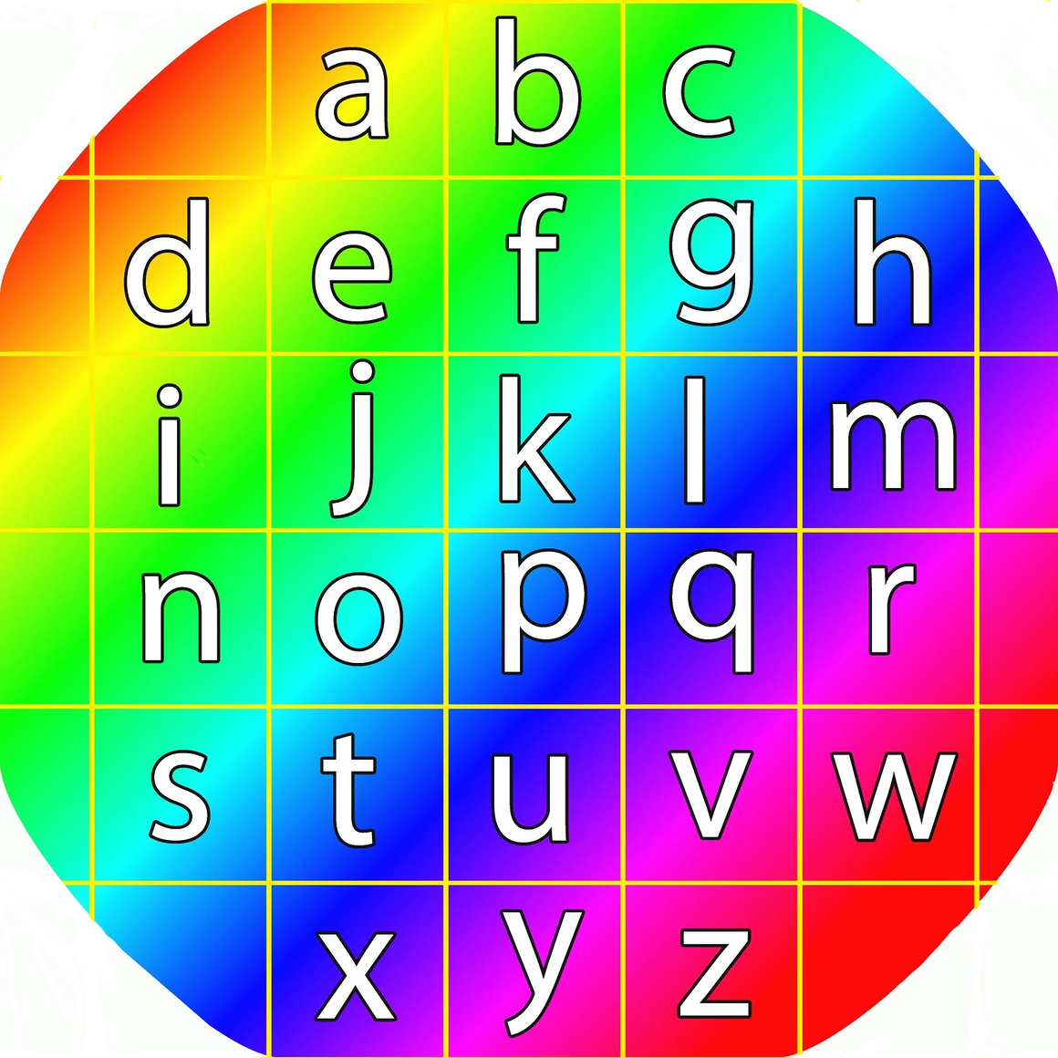 Rainbow Alphabet Tuff Tray Mat Insert – Tiger Moon