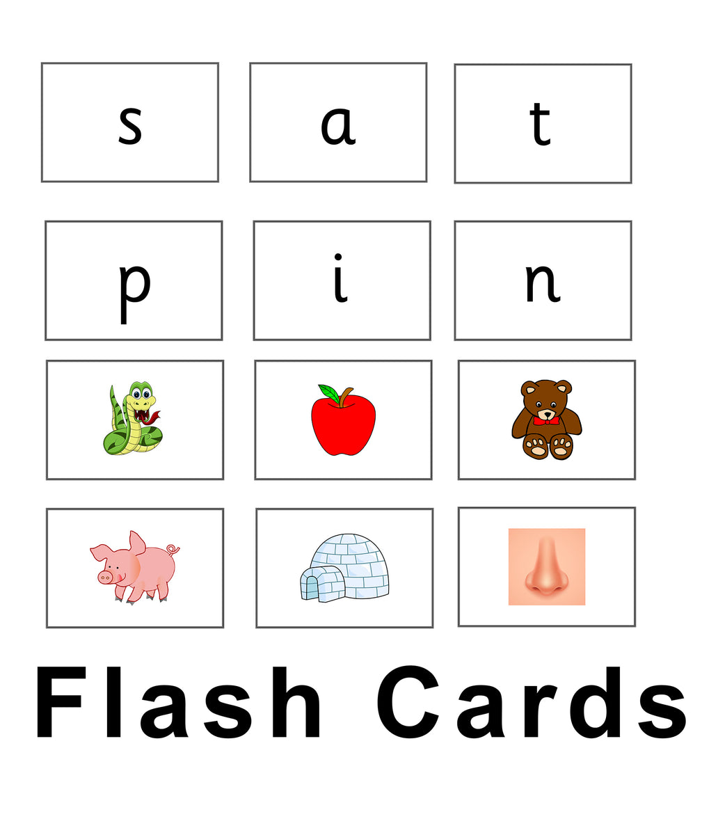 Simple Satpin Phonics and Flash Cards Tuff tray insert EYFS - Black Tr ...