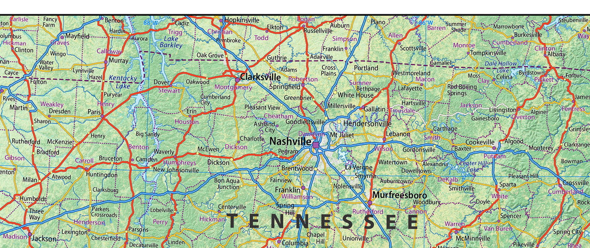 Map Of Georgia Tennessee Area Antebellum South Georgia Alabama