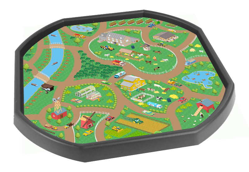 Farm Building Block Style Tuff Tray Mat MINI – Tiger Moon
